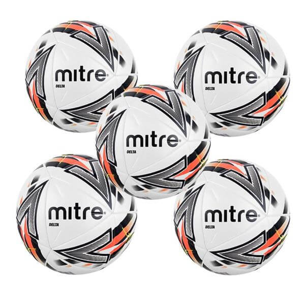 Mitre Delta Plus Football Size 5 — 5 pack — McSport