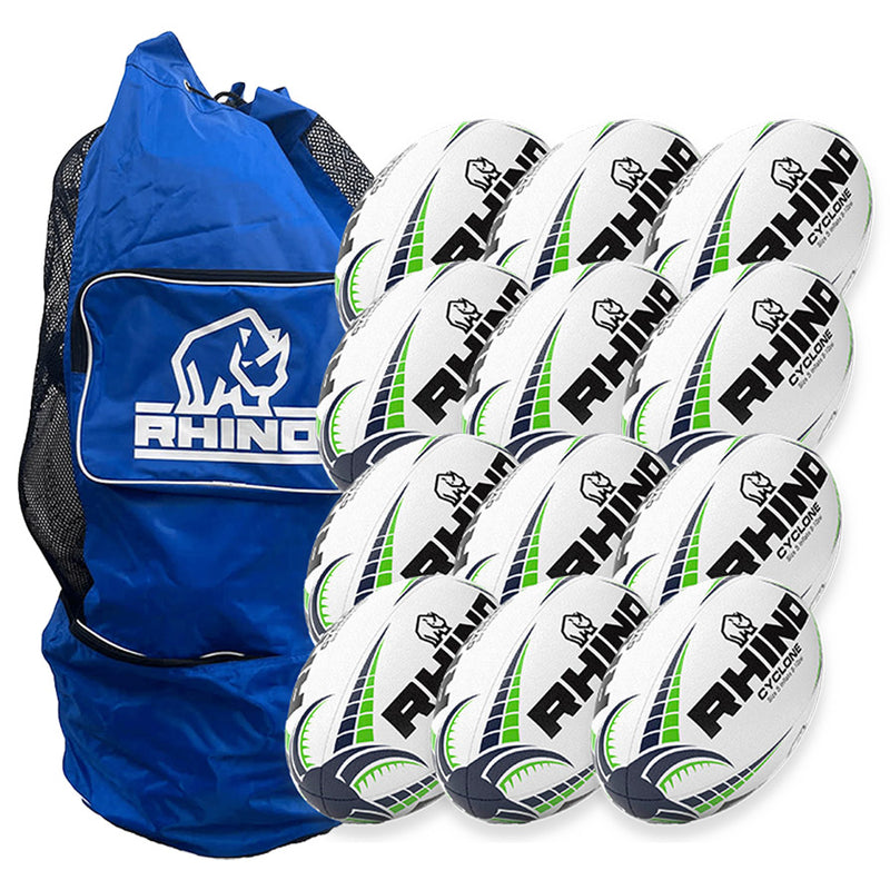 Rhino Cyclone White Training Ball 12 Pack with Bag — McSport