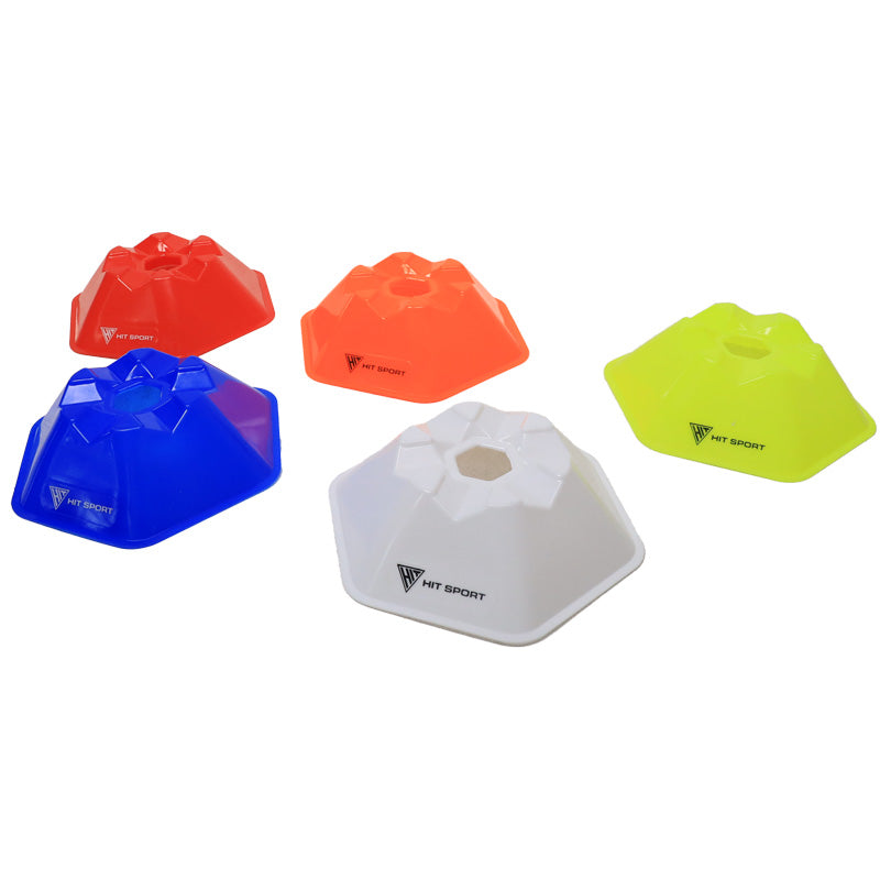 Hit Sport Hexagonal Space Marker Cone — 25 Pack — McSport